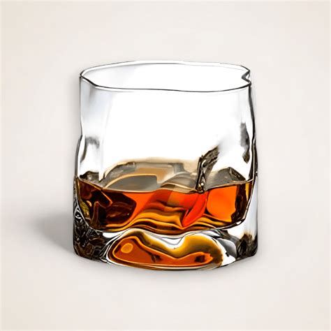 Verre à whisky japonais carré déformé