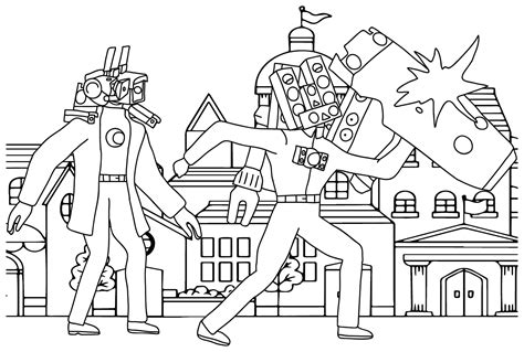 Titan Speakerman Coloring Pages Coloring Nation