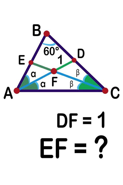 finding the length of the line segment ef of the angle bisector geometry challenge math