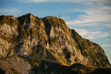 Mountains Trees Tunnel Cliff Nature Switzerland Outdoors Ridge