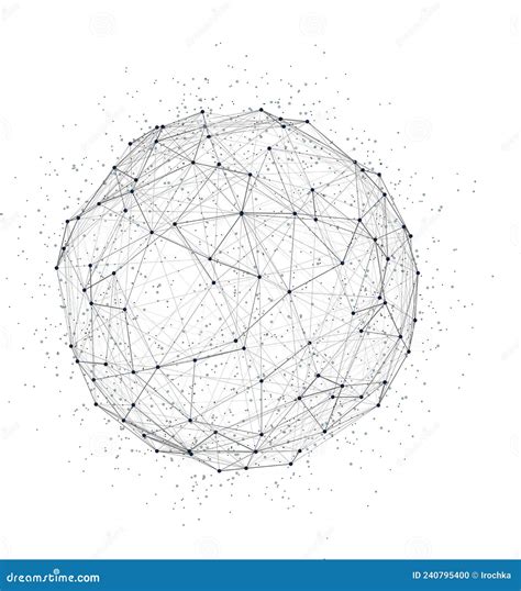 Wireframe D Mesh Polygonal Vector Sphere Network Line Design Sphere
