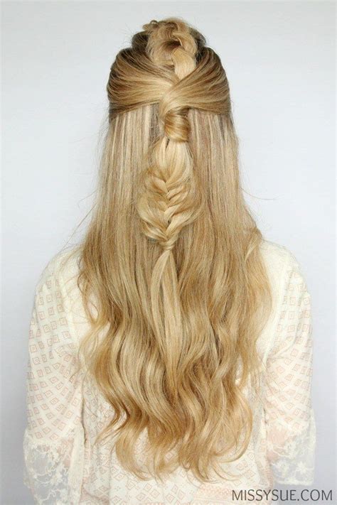 Dutch Fishtail Half Updo Missy Sue Dutch Fishtail Braid Fish Tail