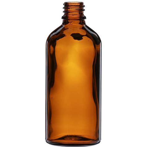 100 Ml Amber Glass Dropper Bottle 18 Mm Neck Finish Round Base