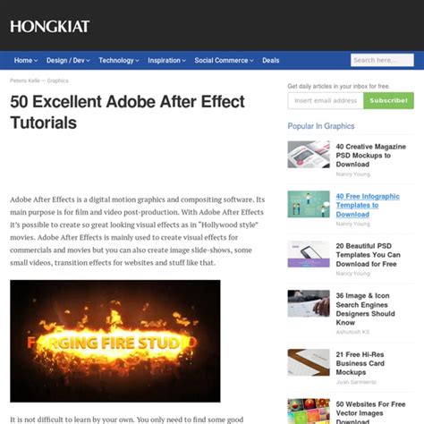 Excellent Adobe After Effect Tutorials Pearltrees