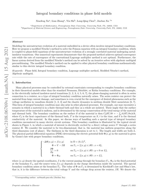 pdf integral boundary conditions in phase field models