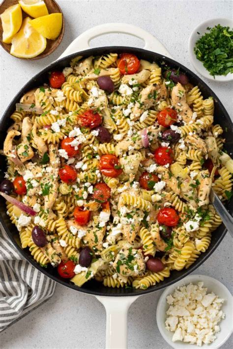 Greek Chicken Pasta Stephanie Kay Nutrition