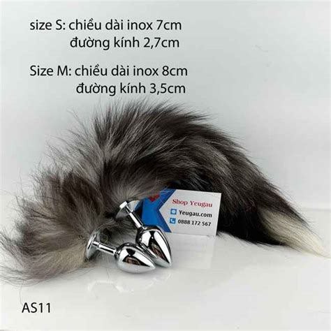 Sextoy đuôi cáo inox có 2 size thủ dâm hậu môn độc lạ