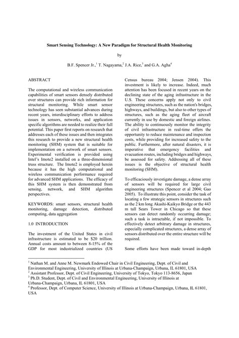 pdf smart sensing technology a new paradigm for structural health monitoring
