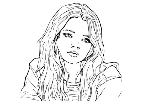 Dibujos De Una Chica Preciosa Para Colorear Para Colorear Pintar E