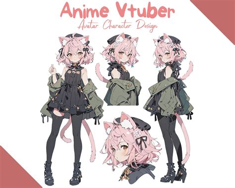 VTUBER Anime Character Design Commission Consept Cute Fantasy