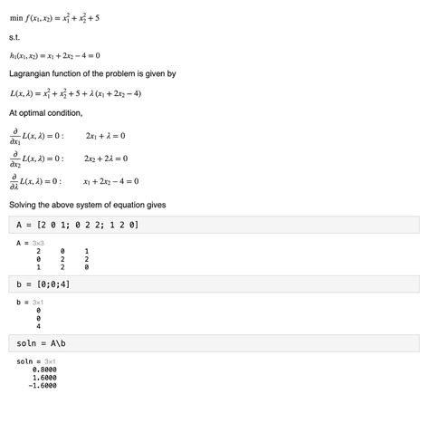 solving nonlinear constrained optimization part 1 equality constraint