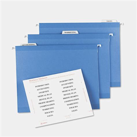 Template For Pendaflex Printable Tab Inserts