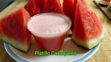 Rica y refrescante agua de sandía se antoja con este calor YouTube