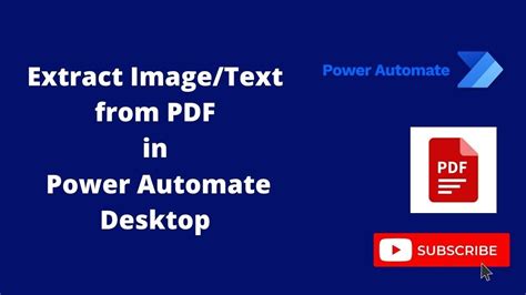 extract text image from pdf files in power automate desktop youtube
