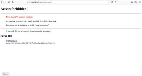 xampp acces forbidden to phpmyadmin stack overflow