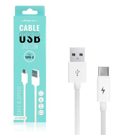 Comprar Cable de Datos y Carga APOKIN USB 2 0 a Tipo C Carga Rápida