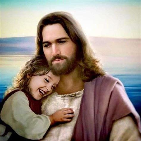 Jesús y la niña feliz rompecabezas en línea