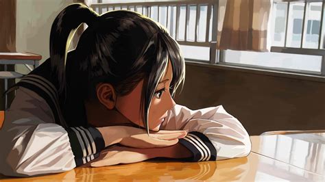 Hình nền đàn bà Anime cô gái Nữ sinh đồng phục học sinh 1920x1080