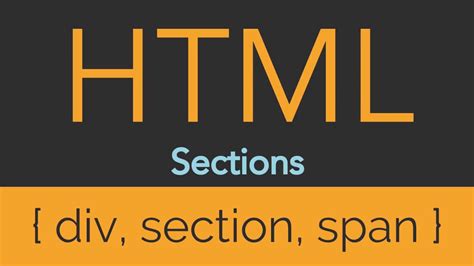 html sections div section span youtube