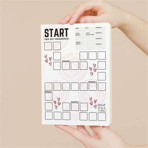 Weight Loss Reward Chart Printable Weight Loss Rewards Chart Digital