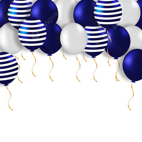 Decora O De Festa Bal O Azul E Branco Png Bal O Festa Decora O De