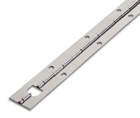 Charnière à piano acier nickelé largeur 25mm 48cm sur carte réf