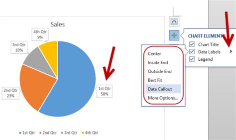 Display The Chart Data Labels Using The Outside End Option Keski
