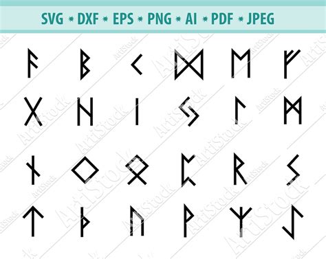 Nordic Runes Svg Viking Runes Svg Runes Svg Viking Alphabet Etsy