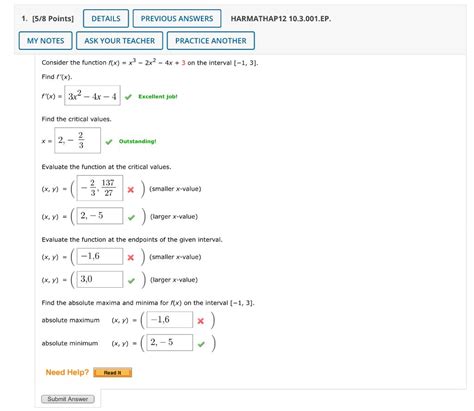 solved consider the function f x x3−2x2−4x 3 on the