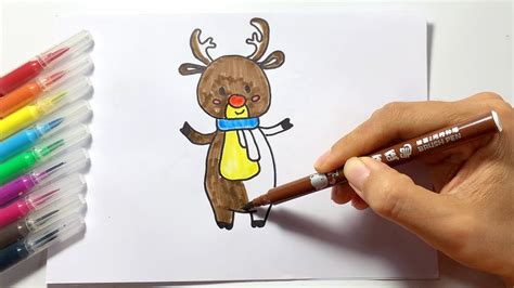 Drawing Reindeer How To Draw Reindeer Easy Drawing Step By Step