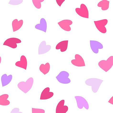 Seamless Love Heart Design Vector Background Seamless Pattern On