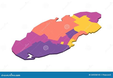 Qatar Political Map Of Administrative Divisions Stock Photo