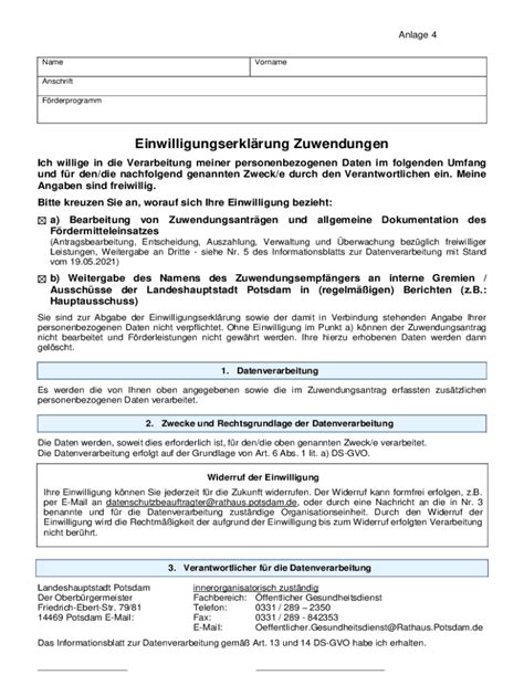 Ausfüllbar Online ANTRAG auf Gewhrung einer Zuwendung zur Fax Email