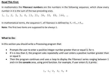 solved read first mathematics fibonacci numbers numbers following sequence show every number