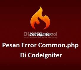 Cara Mengatasi Pesan Error Common Php Di Codeigniter