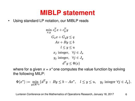 exact algorithms for mixed integer bilevel linear programming ppt download
