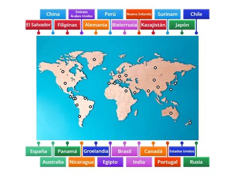 Mapa Mundi Beschriftetes Diagramm