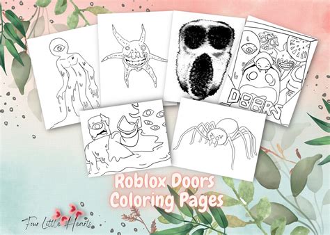 Roblox Doors Coloring Pages Etsy