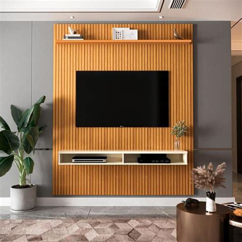 Painel Ripado 3d Para Tv Até 75 Polegadas Print Nicho 180cm Leroy