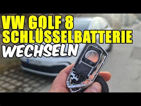 VW GOLF 8 SCHLÜSSELBATTERIE WECHSELN TUTORIAL MUSS DER SCHLÜSSEL