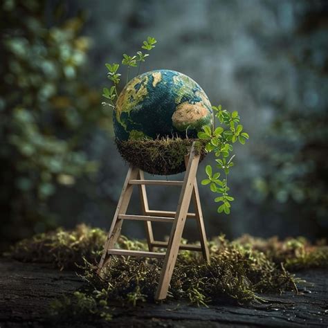 Concepto de reducción neutral de carbono para prevenir el calentamiento