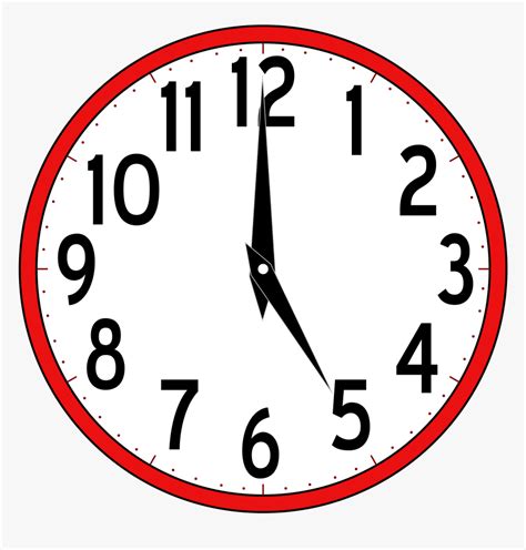 5 00 Clock Clip Art
