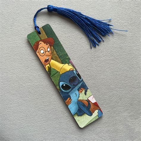 Upcycled Disney Book Lilo And Stitch Wooden Bookmark Book Gift Etsy UK