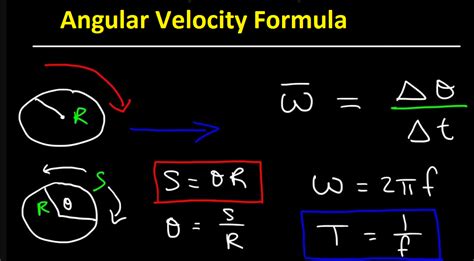 what is angular velocity formula defination