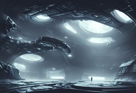 Inside Of Alien Space Ship Of Human Mind And Stable Diffusion