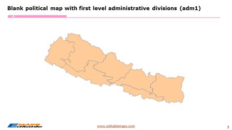 Nepal Map With 7 Provinces Editable PowerPoint Maps