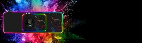 EMPIRE GAMING Dark Rainbow Alfombrilla Raton XXL Gaming RGB 12 Modo