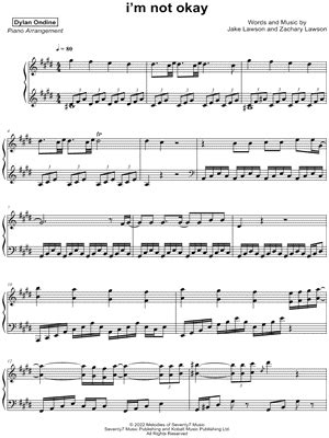 I M Not Okay Sheet Music 3 Arrangements Available Instantly