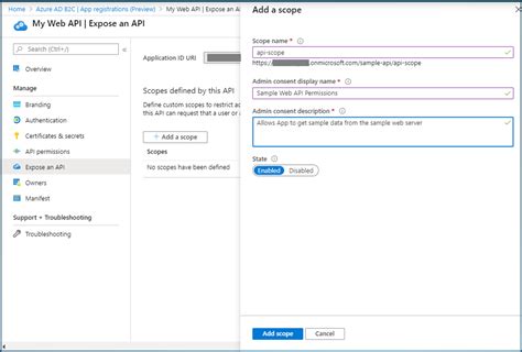 the code blogger protect core api using azure ad b2c and msal