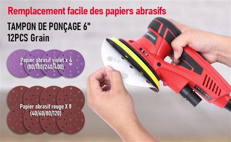 Ponceuse orbitale électrique aléatoire ponceuse à moteur sans balais